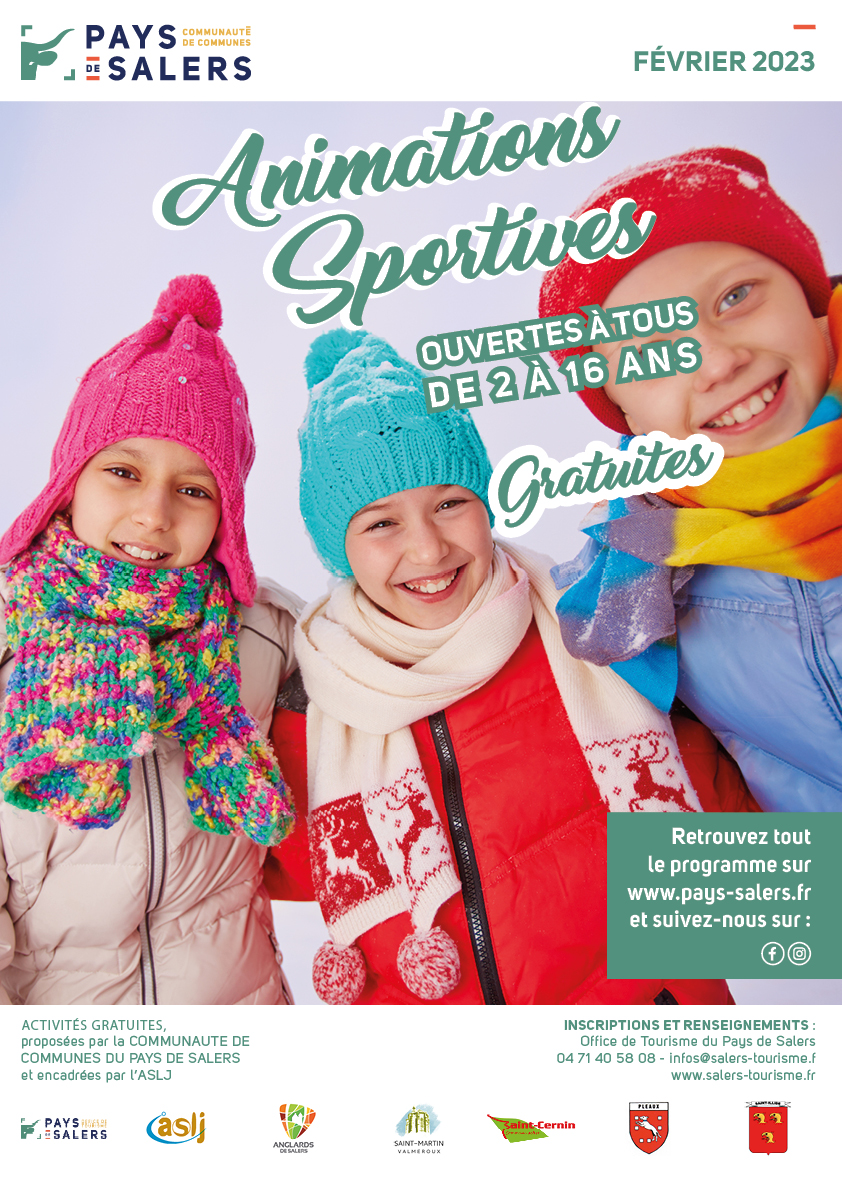 ANIMATIONS SPORTIVES : FÉVRIER 2023 | Pays de Salers - Communauté de Communes
